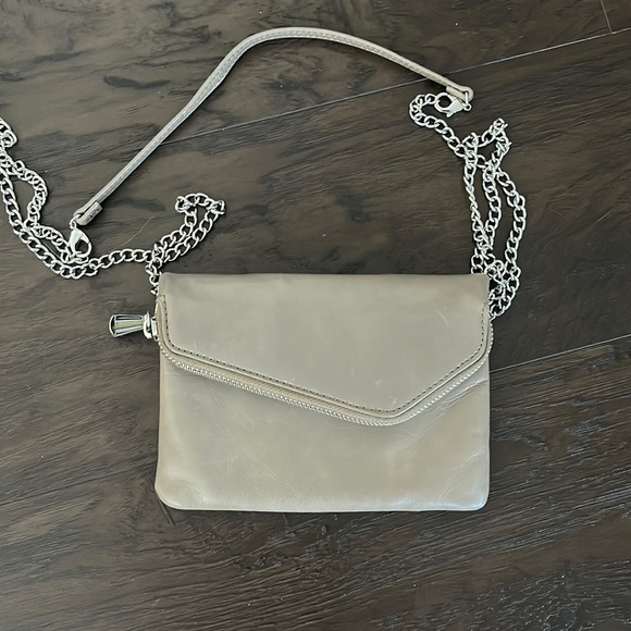 HOBO | Bags | Hobo Taupe Leather Small Cross Body Convertible Chain ...